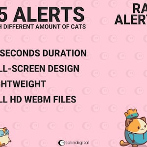 Cats Raid Alerts, Cute Chibi Host Kawaii Kitten Funny Animal Animated ...