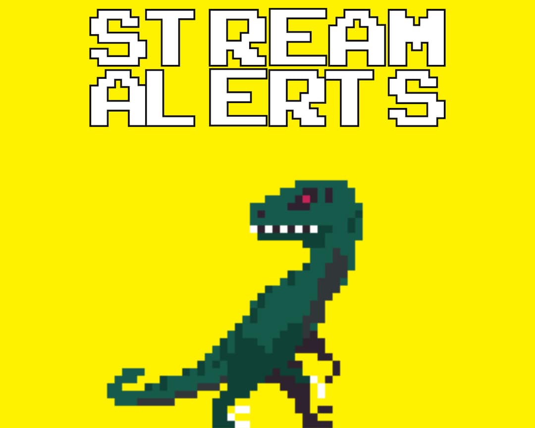 Pixel Raptor Stream Alerts, Dinosaur Overlays for Twitch Youtube, Kick ...