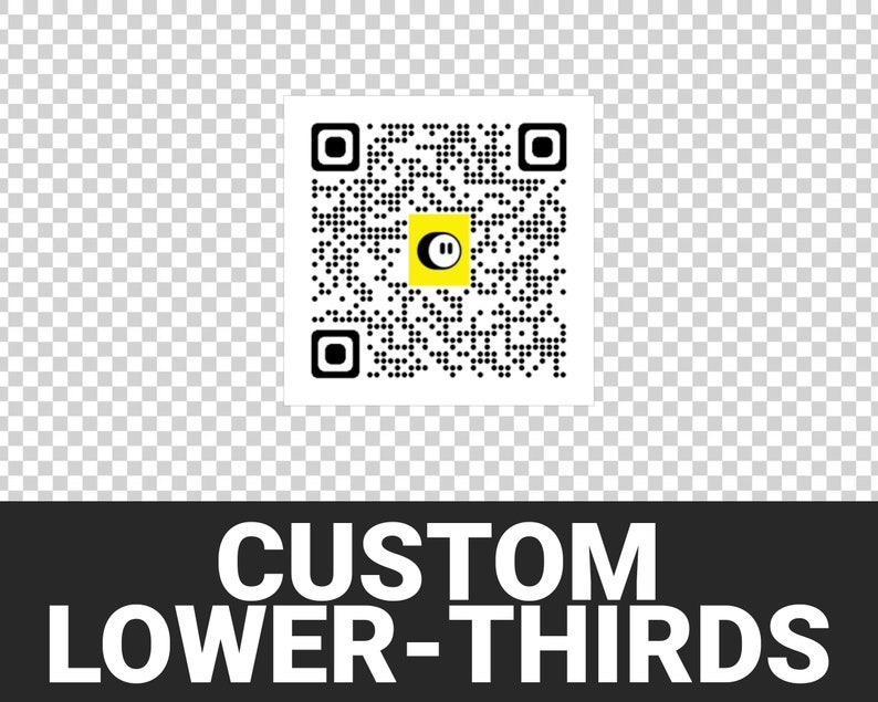 Custom QR Code Social Media Lower Thirds for Twitch Overlays - Etsy