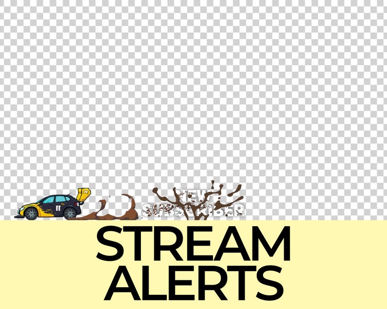 Rally Car Animated Alerts for Twitch Streams, Racing Vehicle Overlay ...