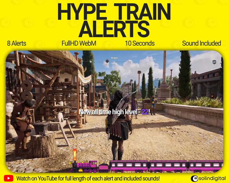 Locomotive Hype Train Alerts With Levels, Steam Train Twitch Alerts ...
