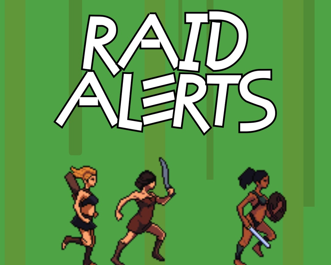 Amazon Raid Alerts for Twitch, Animated Cute Pixel Female Warrior ...