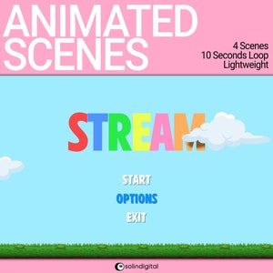 Game Title Screen Animated Scenes, BRB, Be Right Back Screen, Twitch Overlay Assets for ...