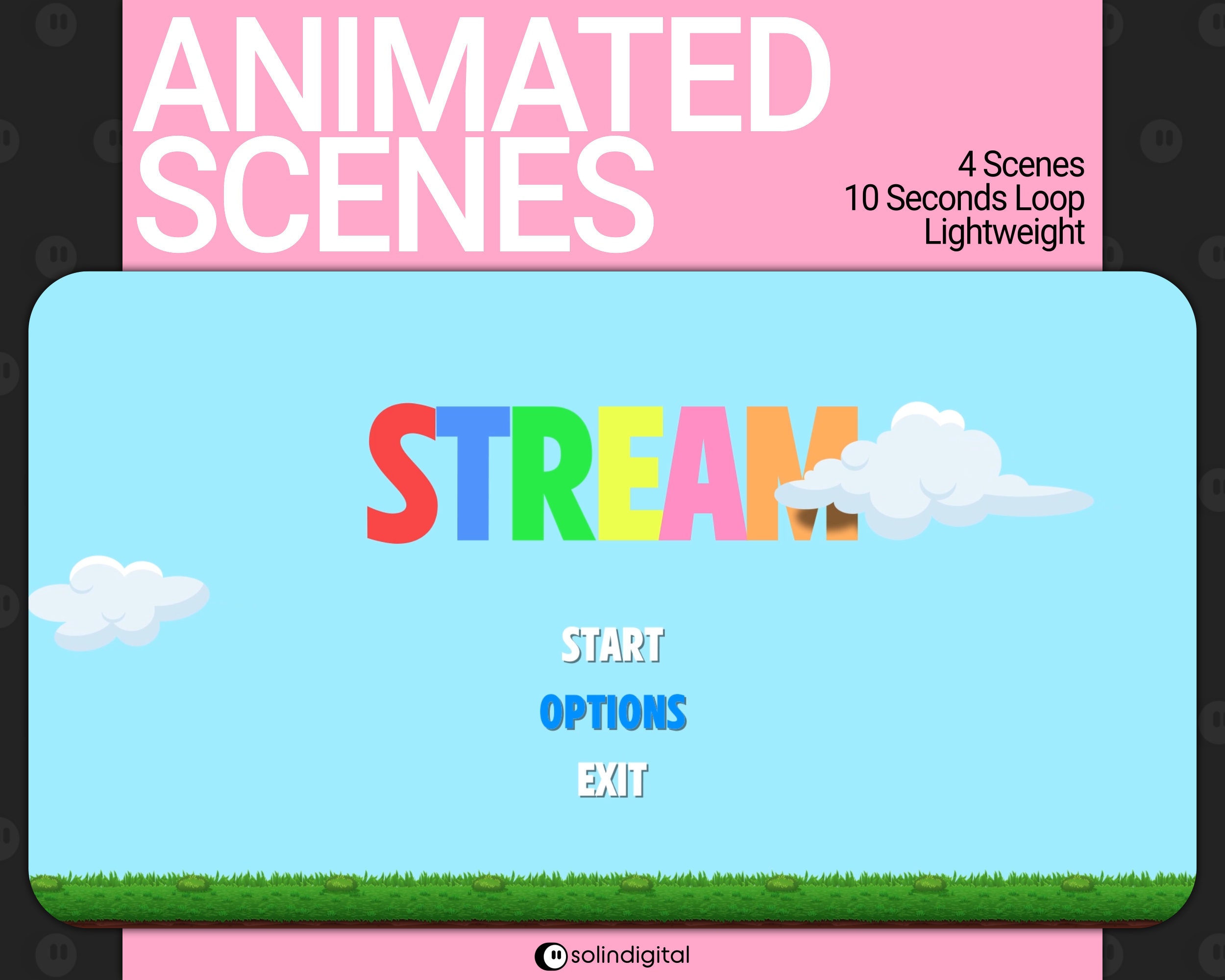 Game Title Screen Animated Scenes, BRB, Be Right Back Screen, Twitch ...