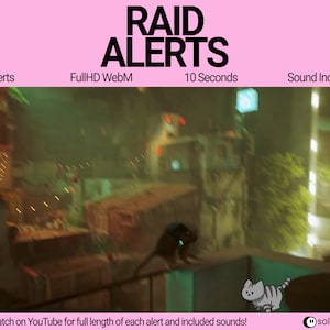 Cats Raid Alerts for Twitch Streamers, Chibi Cute Kawaii Funny Kittens ...