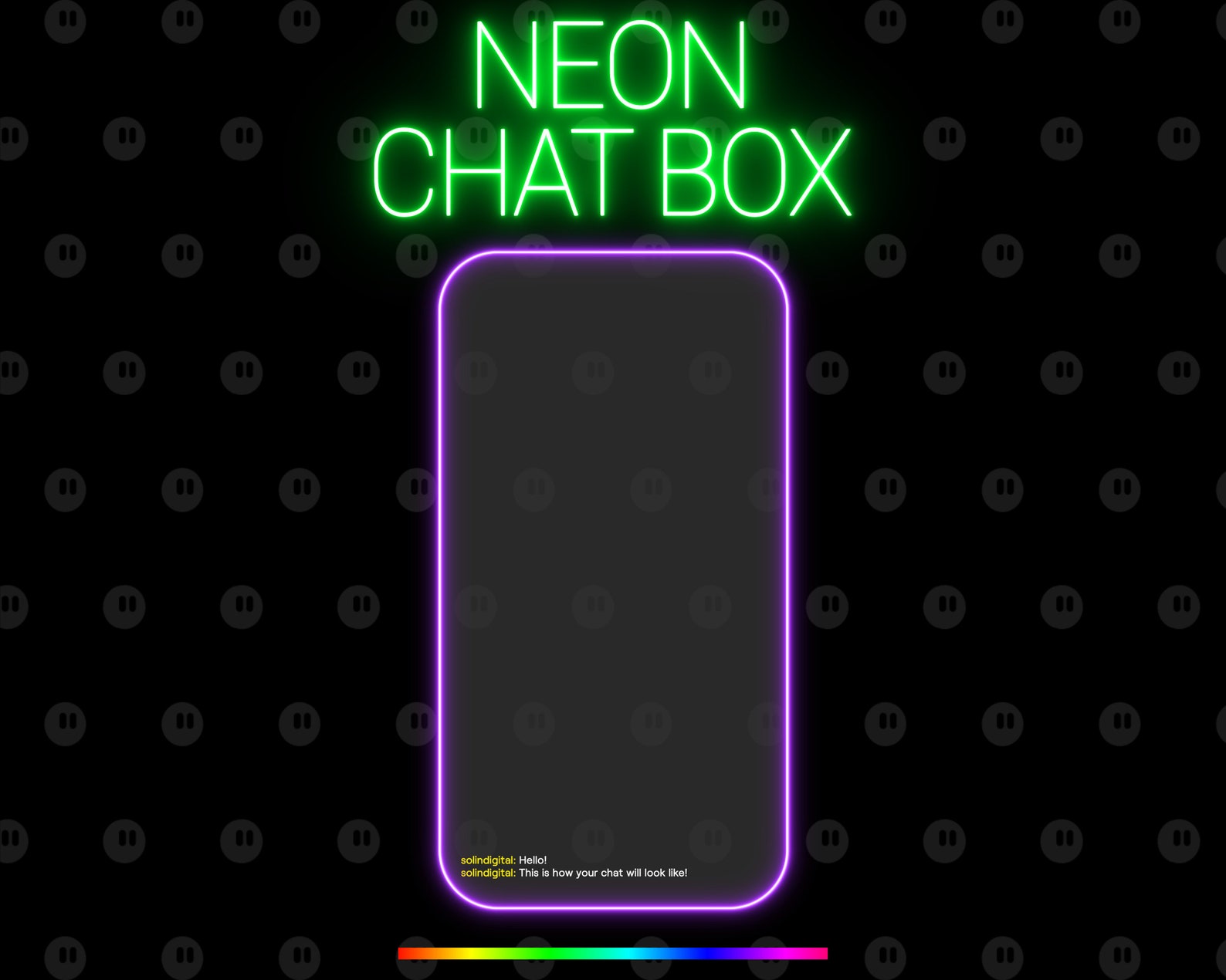 Neon Twitch Chat Box, 2 Layers, 5 Shapes, Animated and Static Retro ...