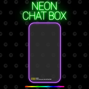 Neon Twitch Chat Box, 2 Layers, 5 Shapes, Animated and Static Retro ...
