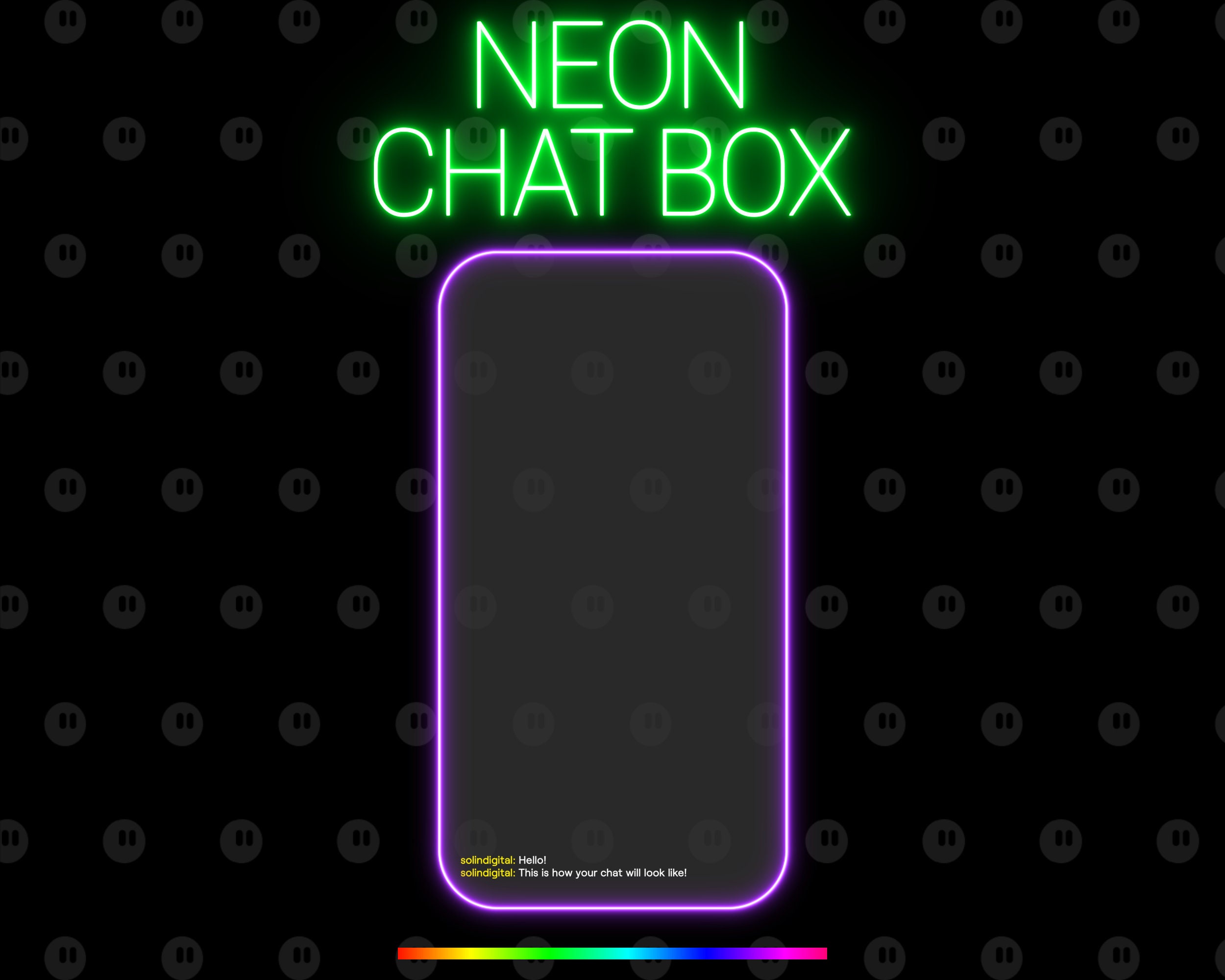Neon Twitch Chat Box, 2 Layers, 5 Shapes, Animated and Static Retro ...