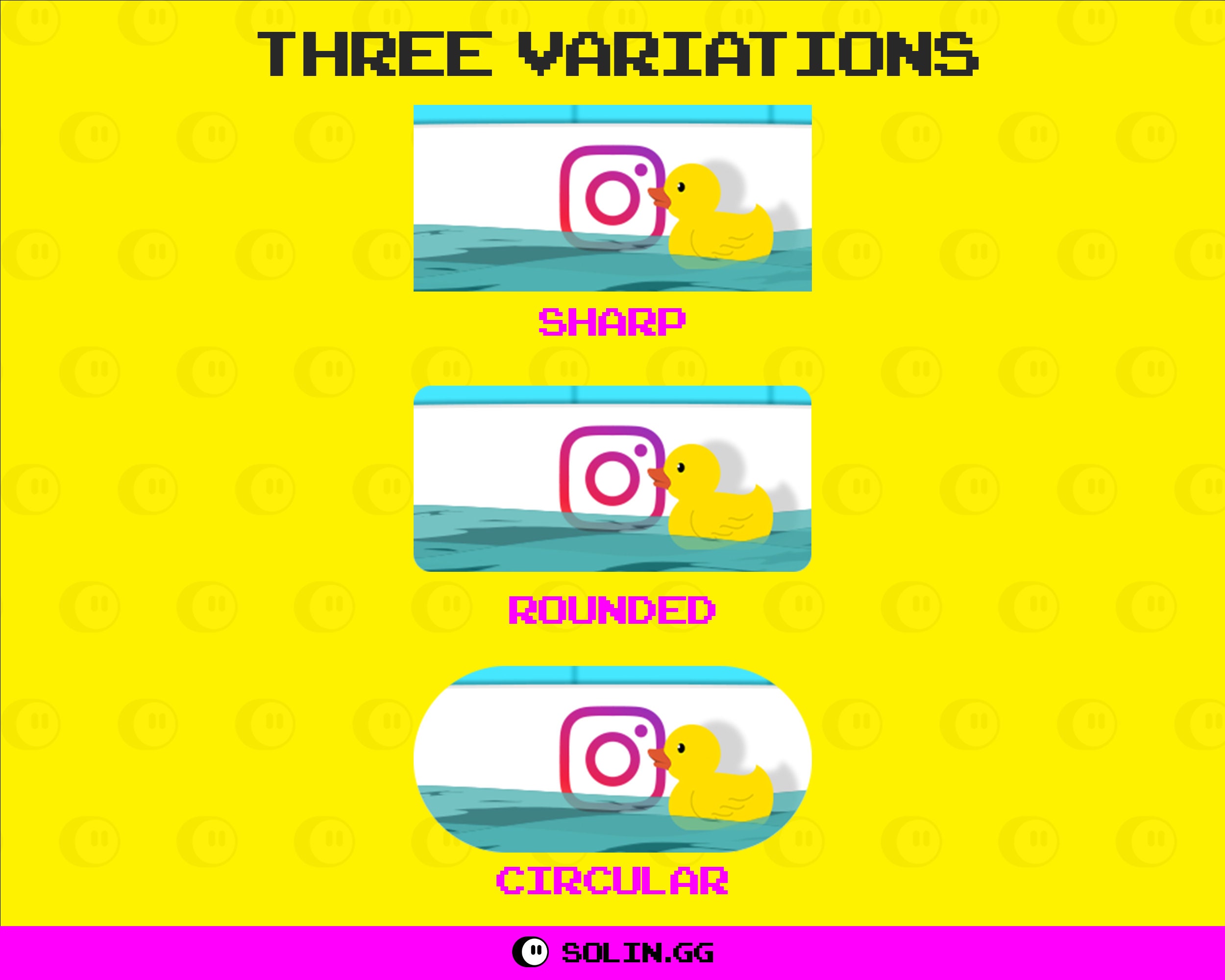 Rubber Duck Twitch Panels, Minimalist Cute Overlay Designs for ...