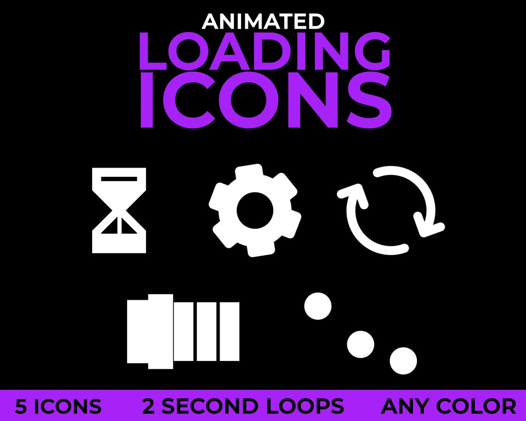 Animated Loading Icons Loading Overlays for Twitch Youtube - Etsy