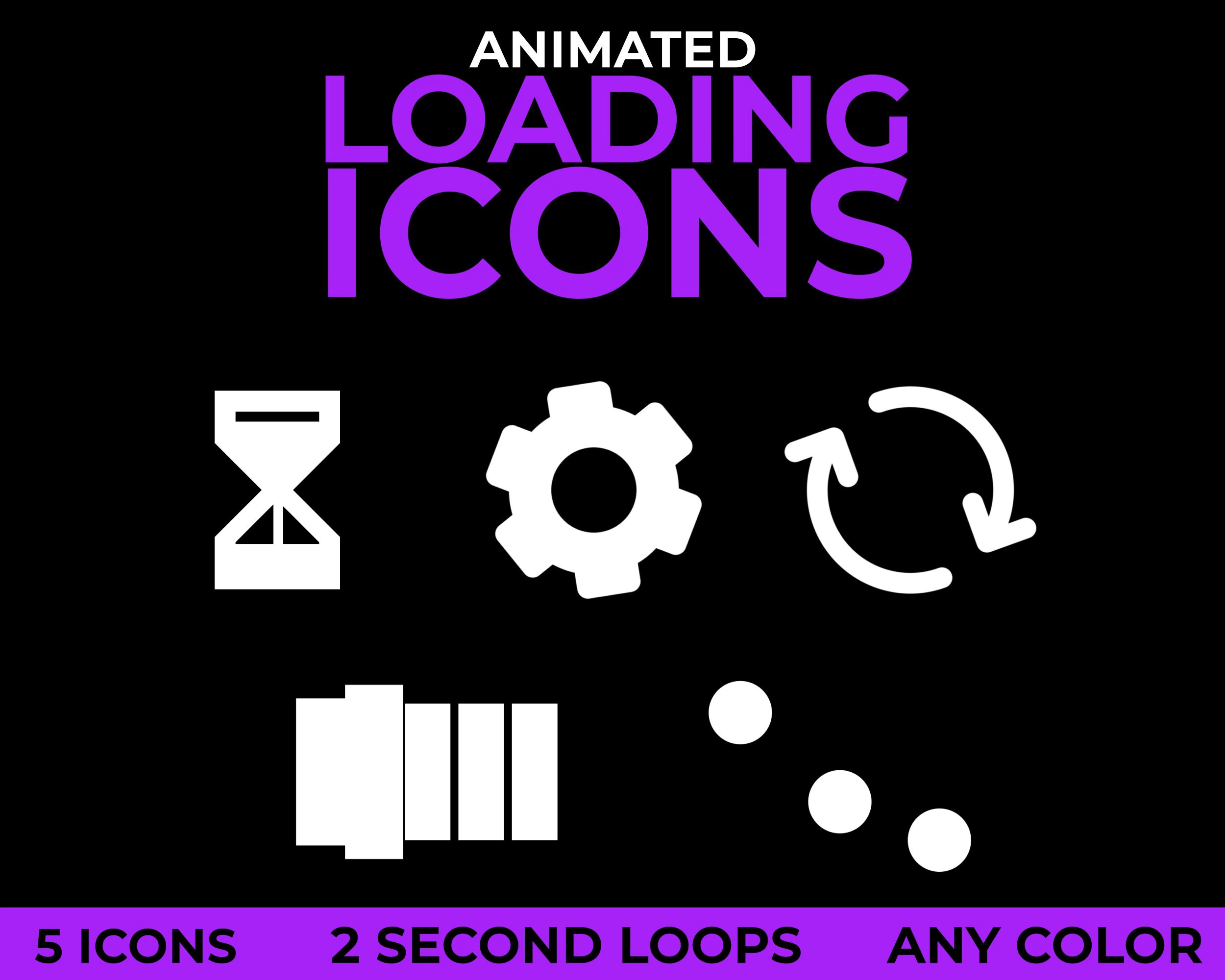 Animated Loading Icons Loading Overlays for Twitch Youtube - Etsy