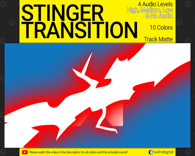 Slash Matte Stinger Transitions, Cut Slice Electric Lightning Animated ...