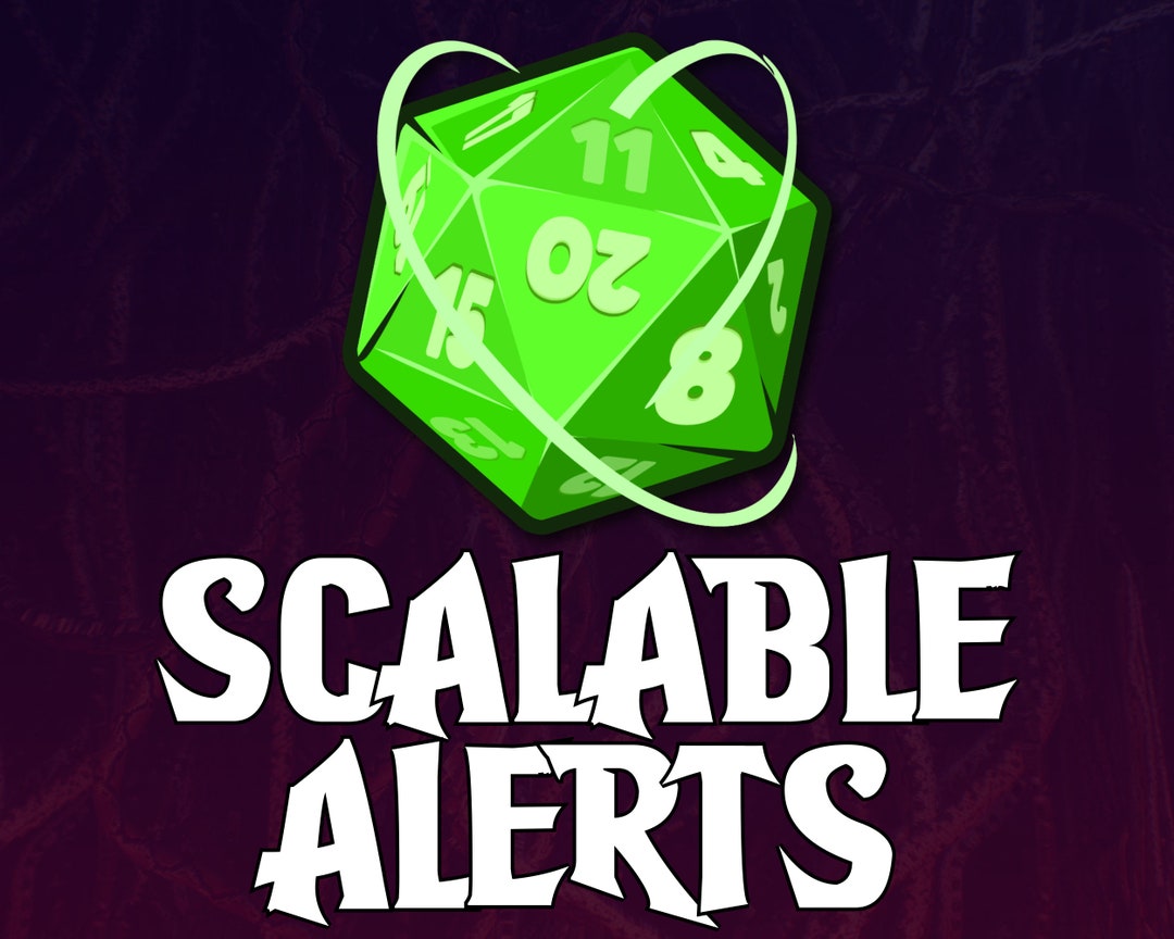 Dice Roll Scalable Alerts for Twitch, Animated Dragon Dungeon Tabletop ...