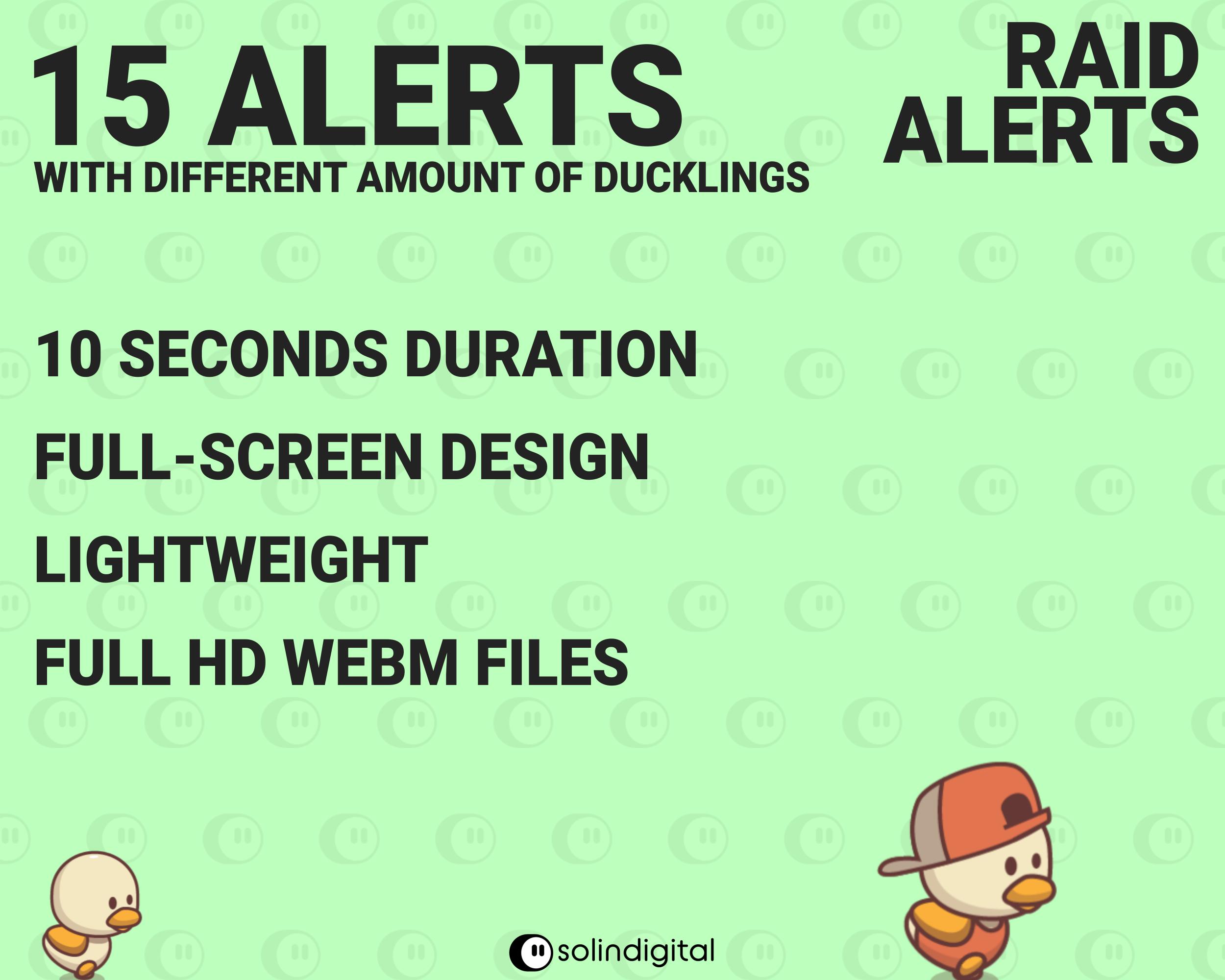Duckling Raid Alerts, Cute Chibi Host Kawaii Bird Funny Animal Animated ...