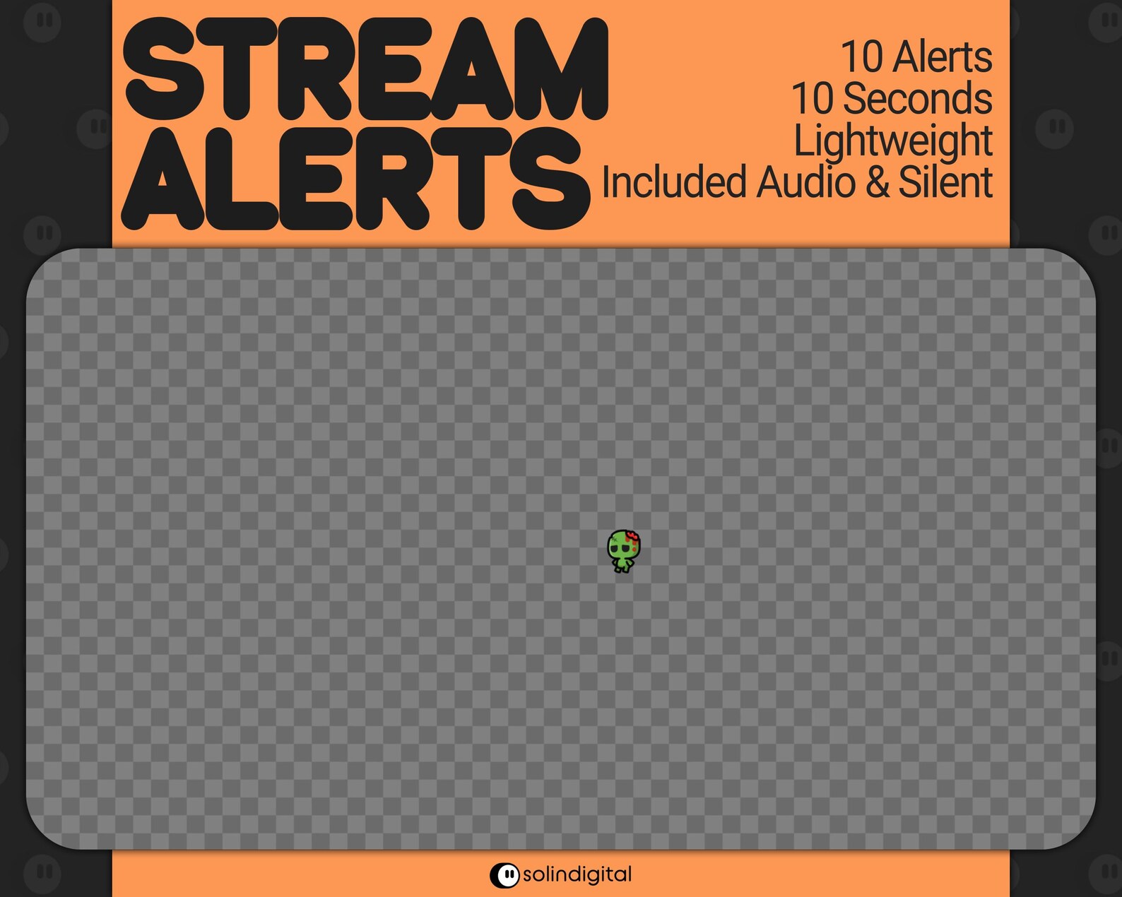 Tiny Zombie Stream Alerts for Twitch, Animated Cute Chibi Spooky ...