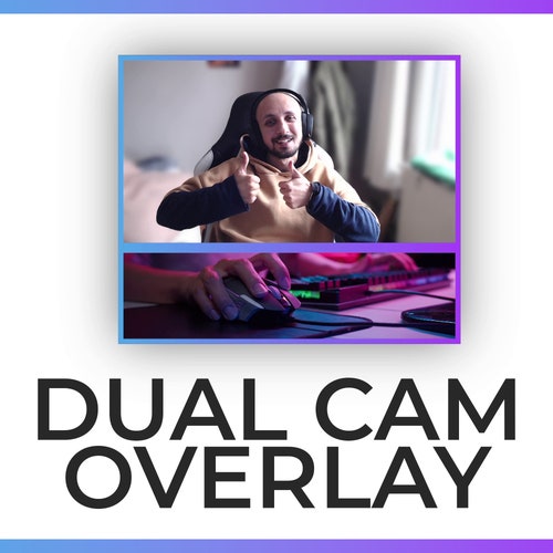 Animated Webcam Overlay Blue Gradient Gradient Border - Etsy