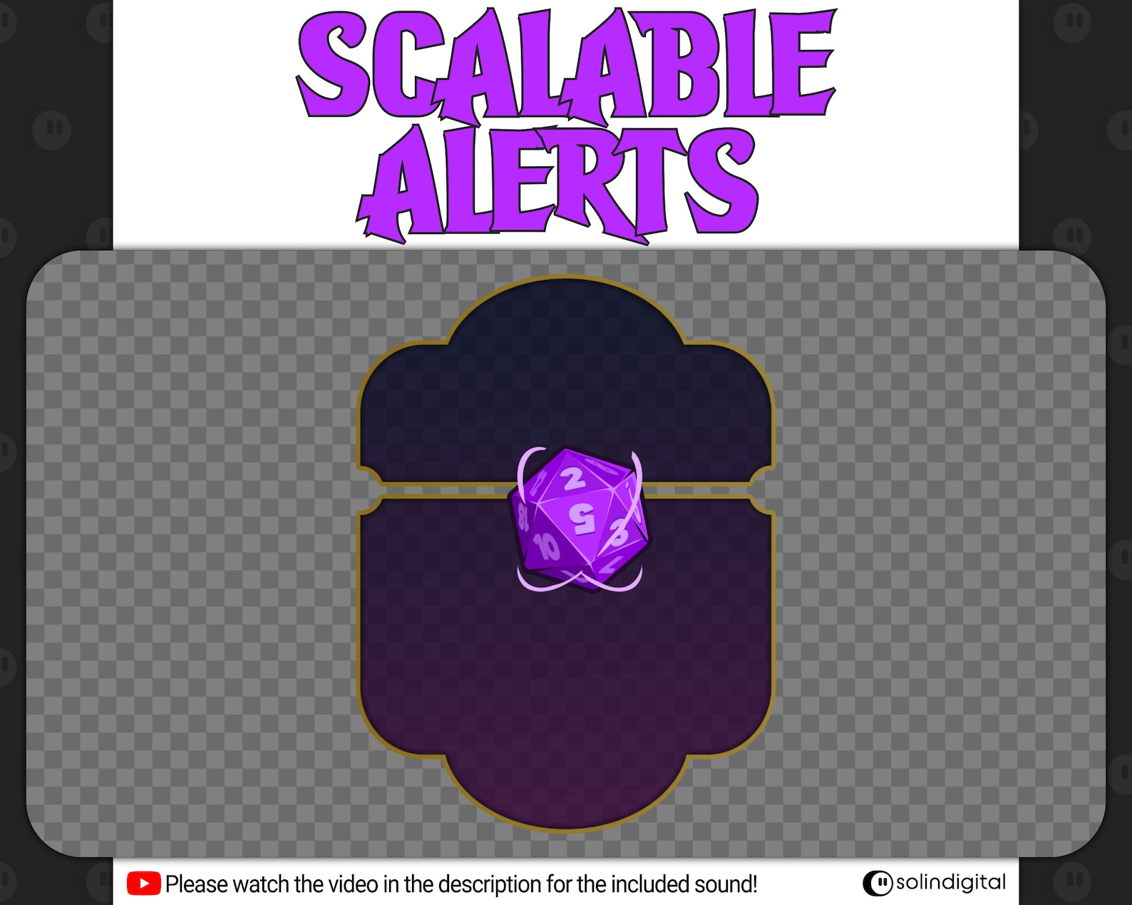Dice Roll Scalable Alerts for Twitch, Animated Dragon Dungeon Tabletop ...