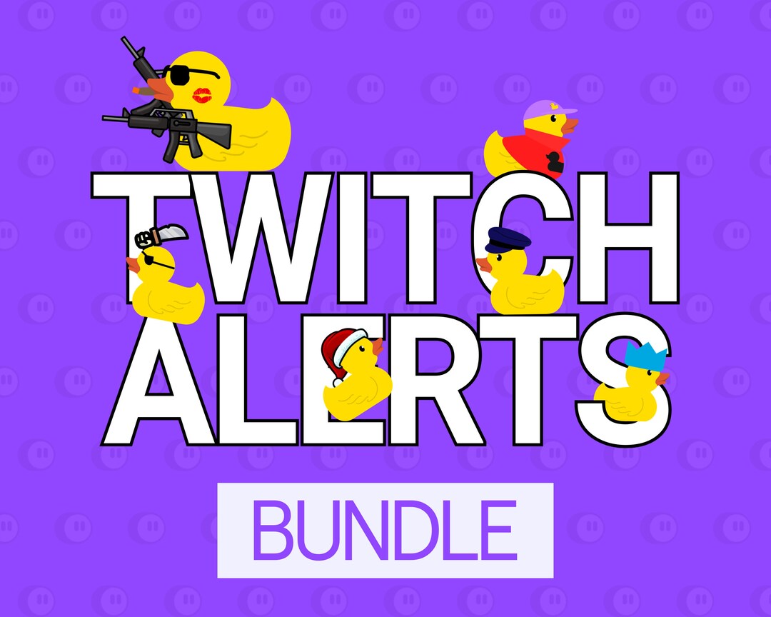 Rubber Duck Twitch Alerts Bundle for Streamers, Cute Kawaii Chibi Funny ...