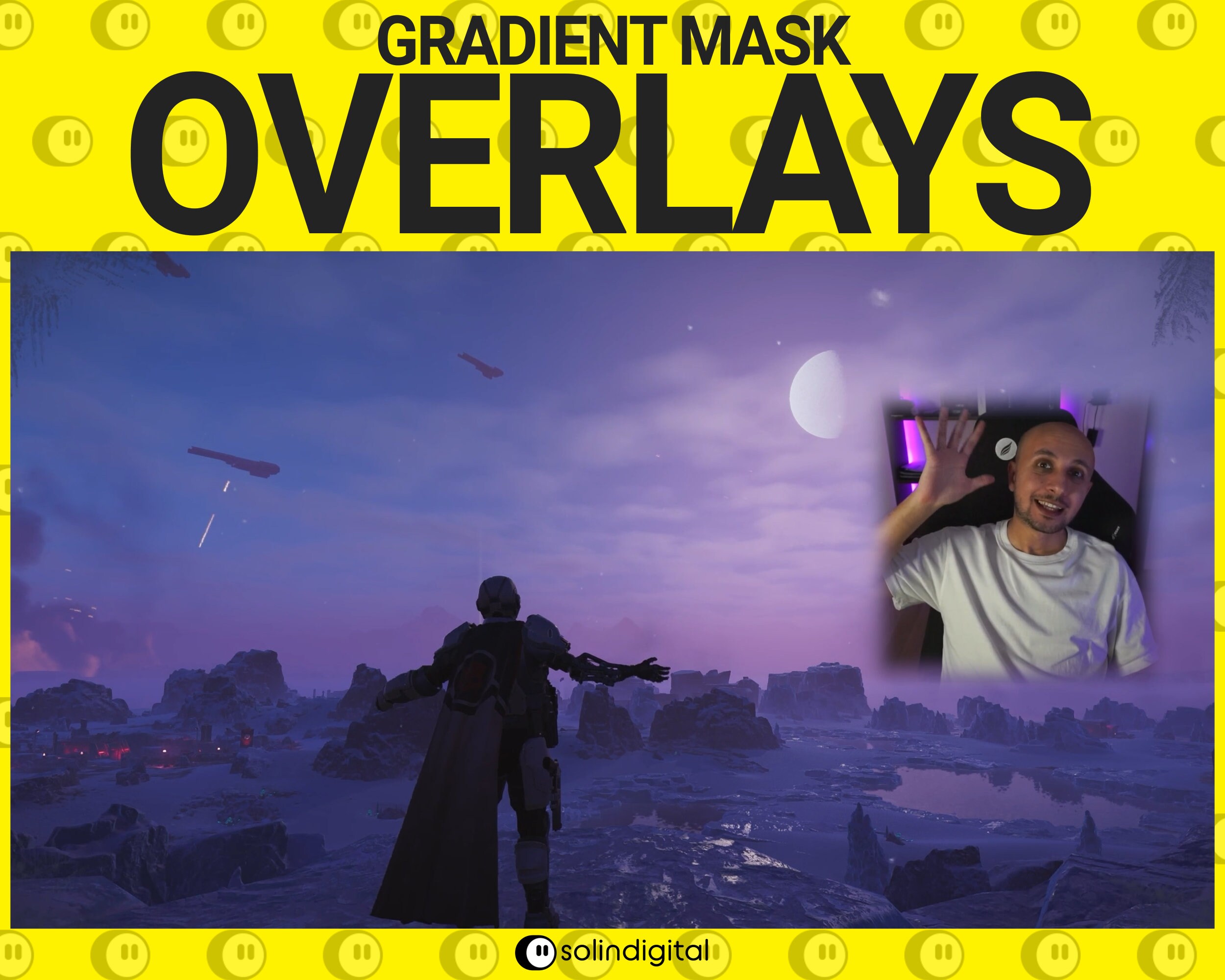 Transparent Gradient Mask Overlays, Fading Camera Borders for Streaming ...
