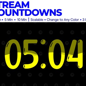 Water Stream Countdown, Stream Starting Timer With 3 Fonts, 3, 5 and 10 ...