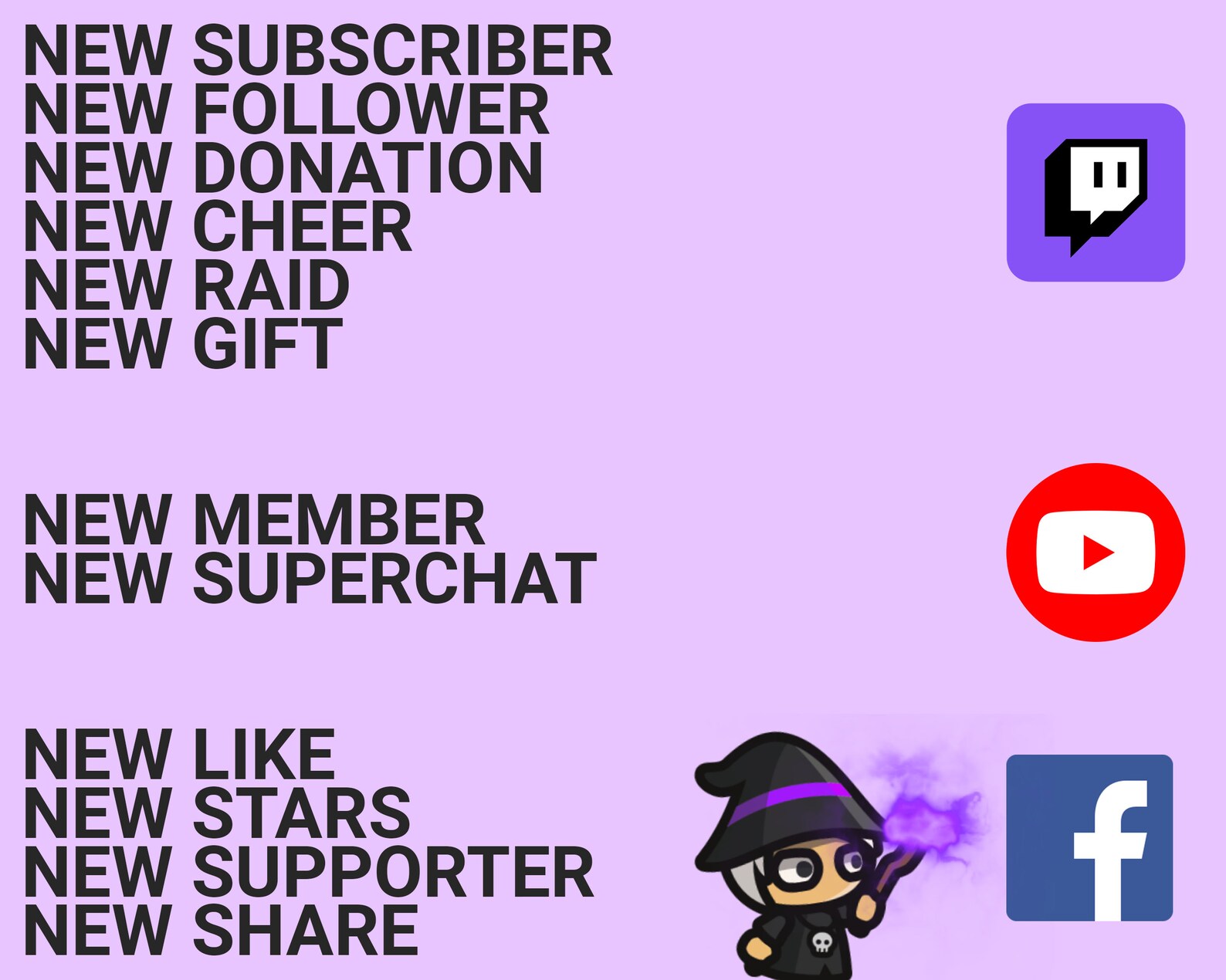 Magical Animated Alerts for Twitch Streams Cute Kawaii Chibi - Etsy