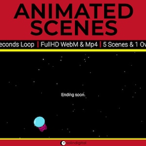 Astronaut Animated Scenes, BRB, Be Right Back, Starting Soon Twitch ...