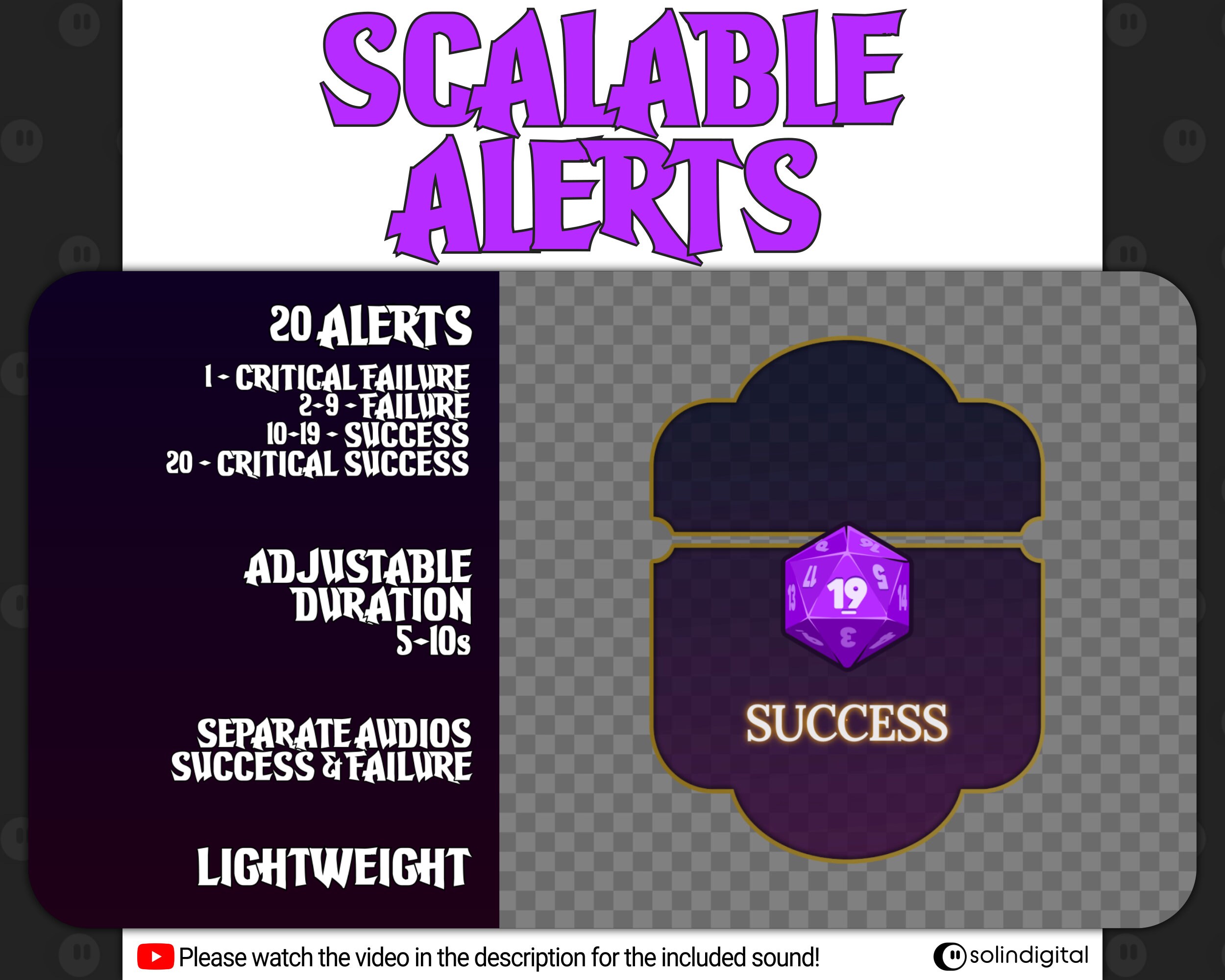 Dice Roll Scalable Alerts for Twitch, Animated Dragon Dungeon Tabletop ...
