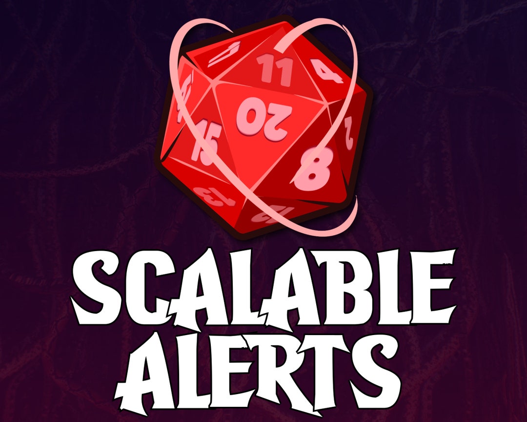 Dice Roll Scalable Alerts for Twitch, Animated Dragon Dungeon Tabletop ...