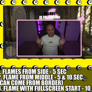 Fire Stream Pack | Fiery Streaming Bundle for Twitch | Flame Overlay ...