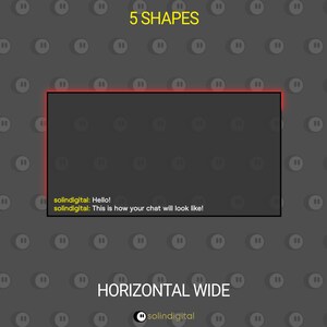 Rotating Light Twitch Chat Box, 2 Layers, 5 Shapes, Animated Cute Neon ...