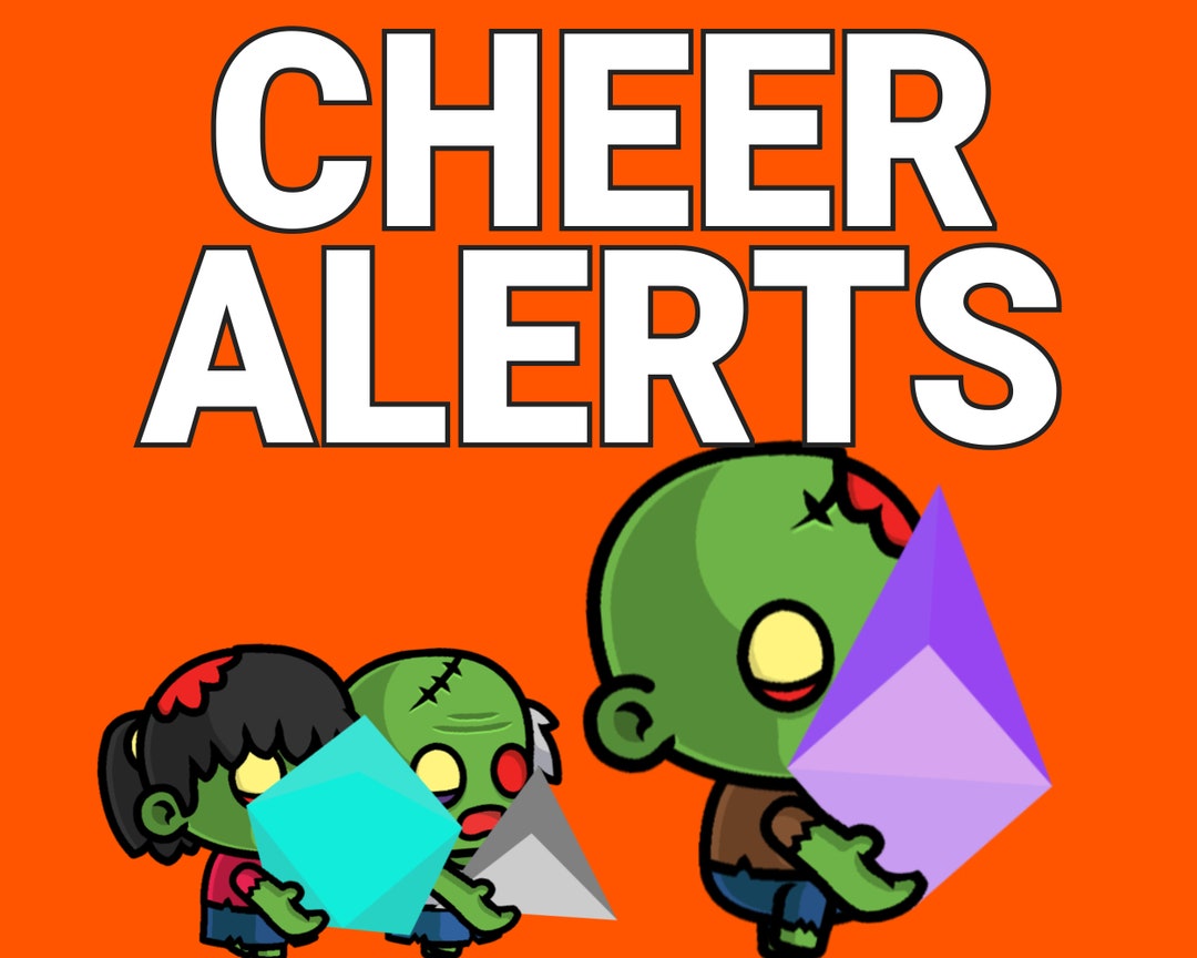 Chibi Zombies Cheer Alerts, Cute Spooky Halloween Cartoon DBD Bit ...
