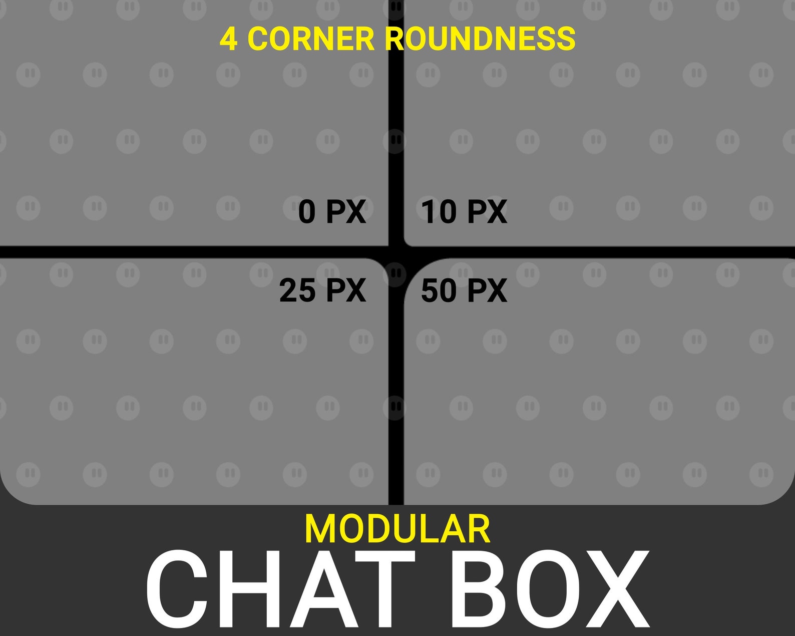 Modular Twitch Chat Box, 3 Layers, 5 Shapes, 11 Transparency, 4 ...