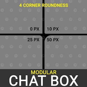 Modular Twitch Chat Box, 3 Layers, 5 Shapes, 11 Transparency, 4 ...