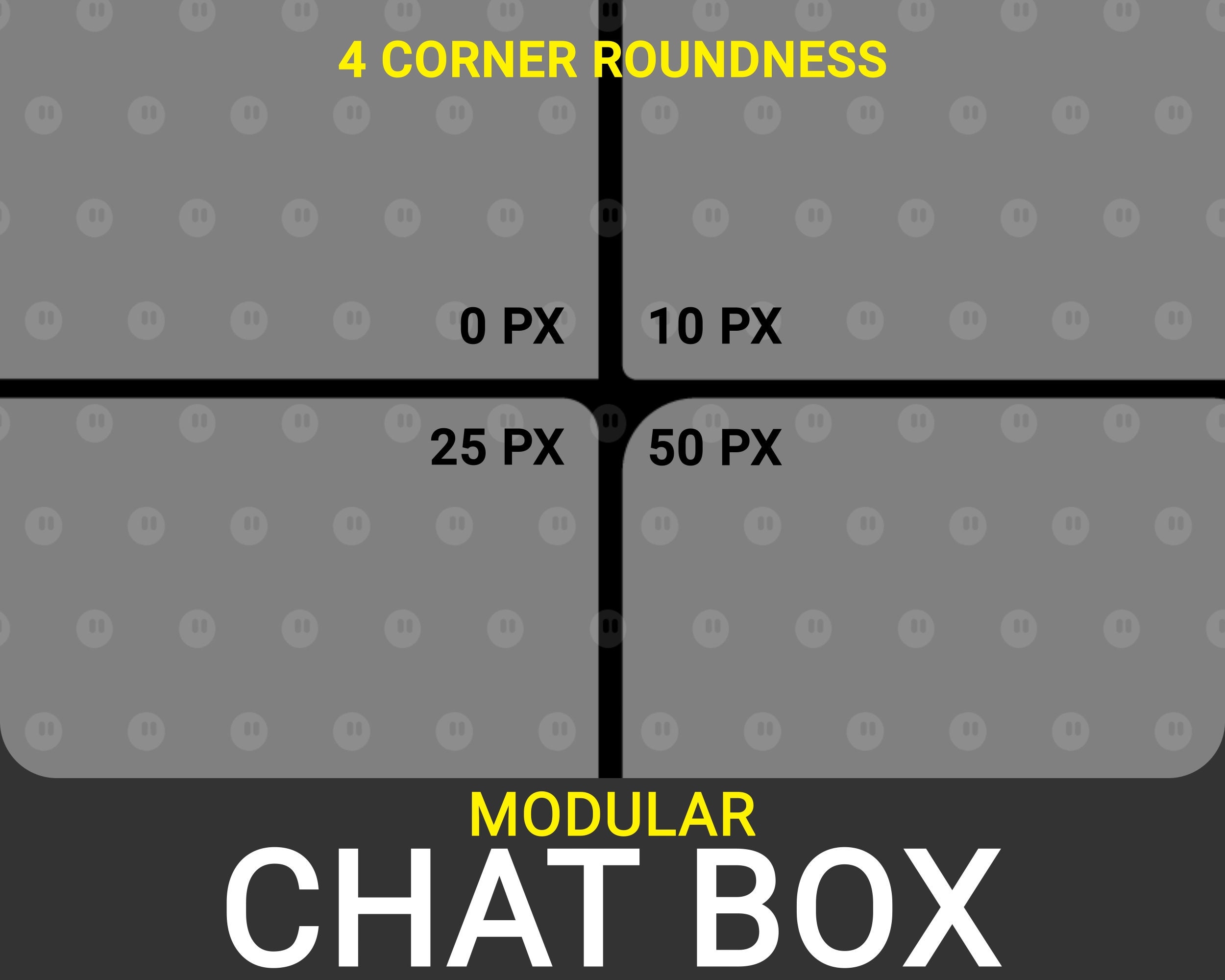 Modular Twitch Chat Box, 3 Layers, 5 Shapes, 11 Transparency, 4 ...