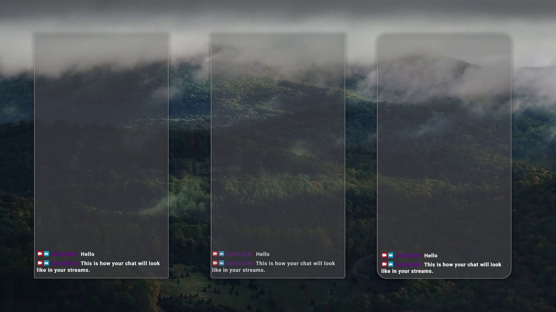 Twitch Chat Box Scalable Mix and Match Stream Overlays for - Etsy