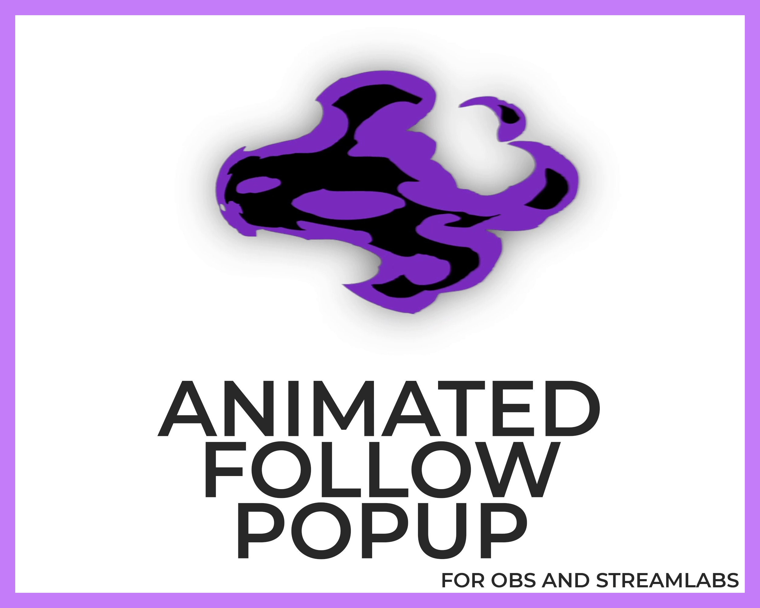 Animated Twitch Fire Follow Pop-up Overlay, Scalable, Easy to Implement ...