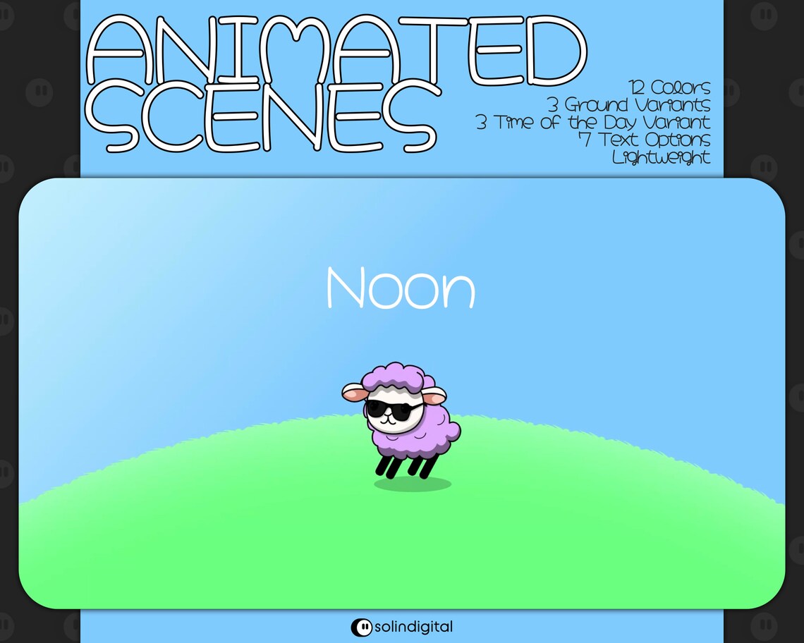 Cool Sheep Animated Scenes, BRB, Be Right Back, Starting Soon Twitch ...