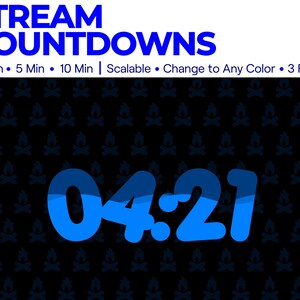 Water Stream Countdown, Stream Starting Timer With 3 Fonts, 3, 5 and 10 ...