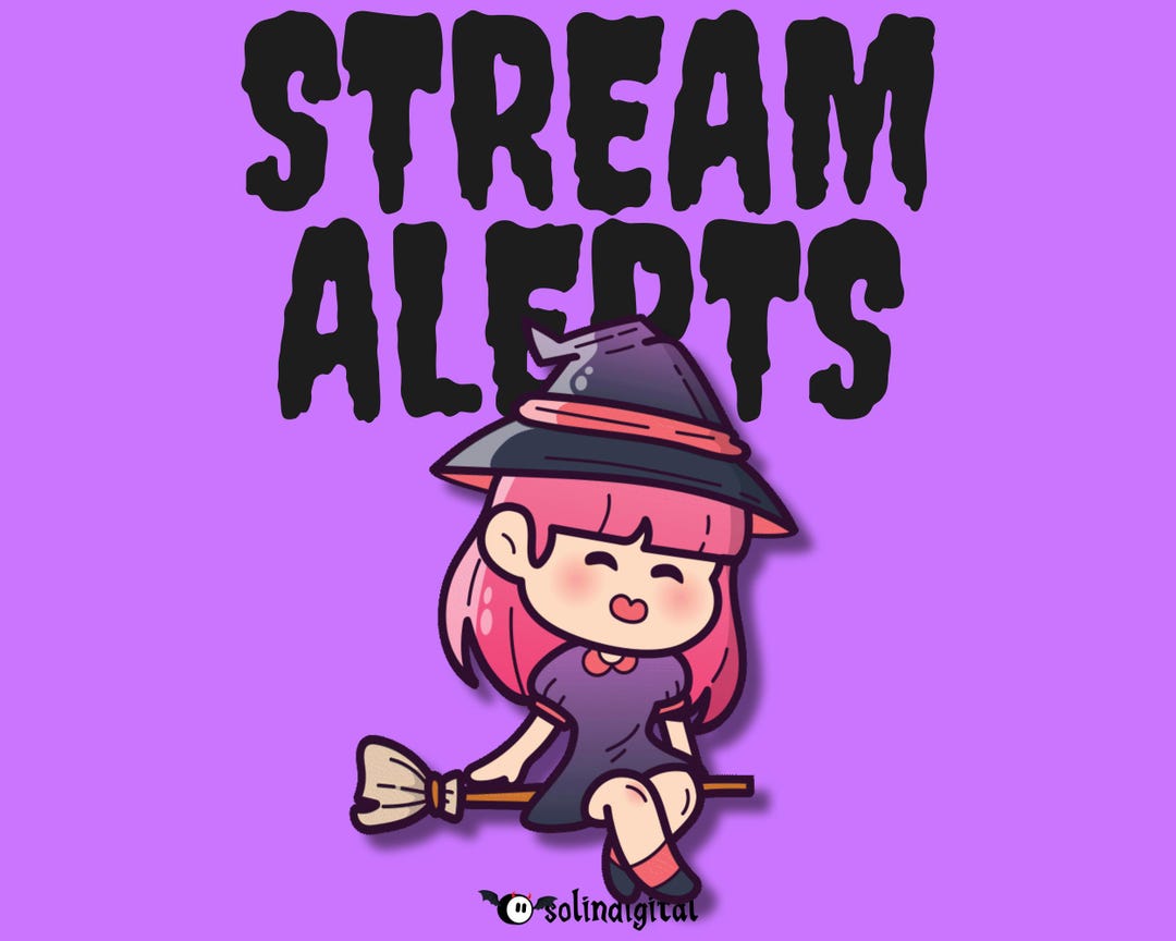 Cute Witch Scalable Stream Alerts | Spooky Halloween Text Animation ...