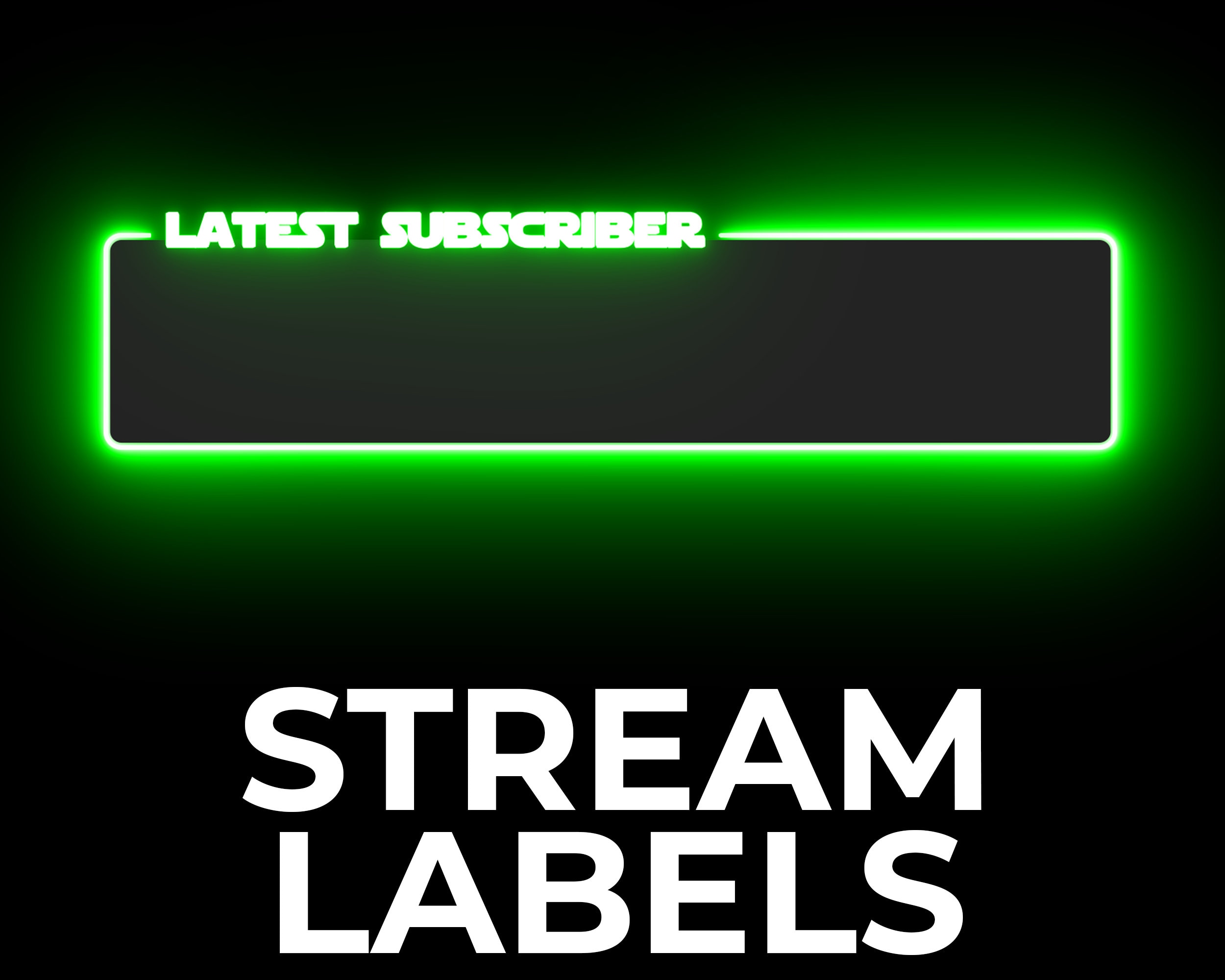 Animated Green Saber Stream Labels, Twitch Labels, Latest Follower ...