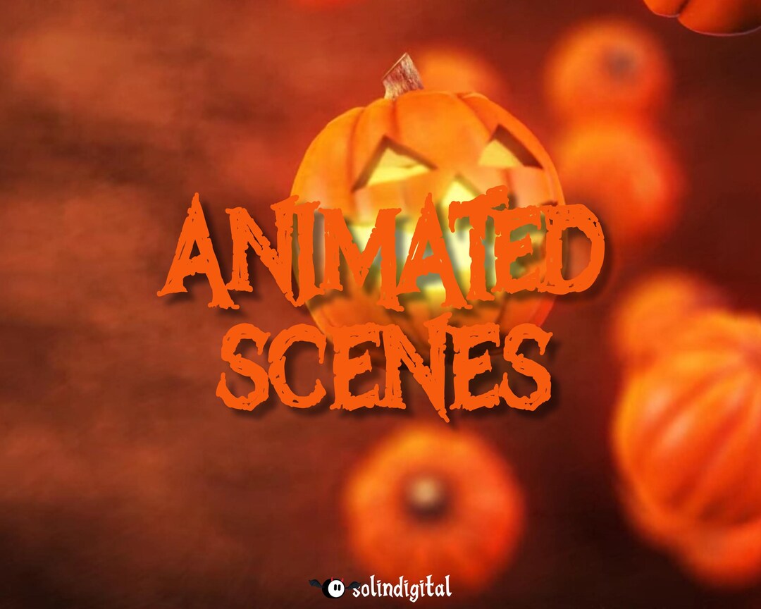 Pumpkin Animated Stream Scenes | Spooky 3D Rotating Halloween Twitch ...