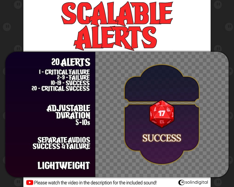 Dice Roll Scalable Alerts for Twitch, Animated Dragon Dungeon Tabletop ...