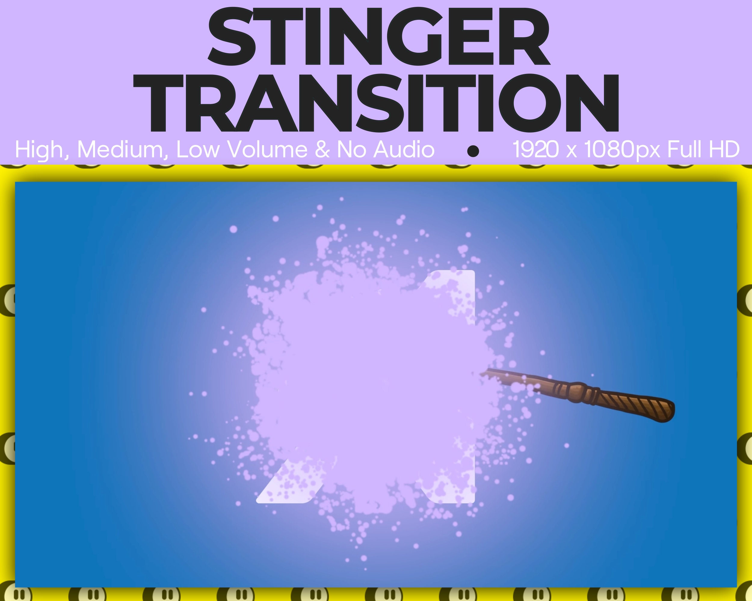 Magic Wand Stinger Transition, Magical Cute Animated Twitch Overlays ...