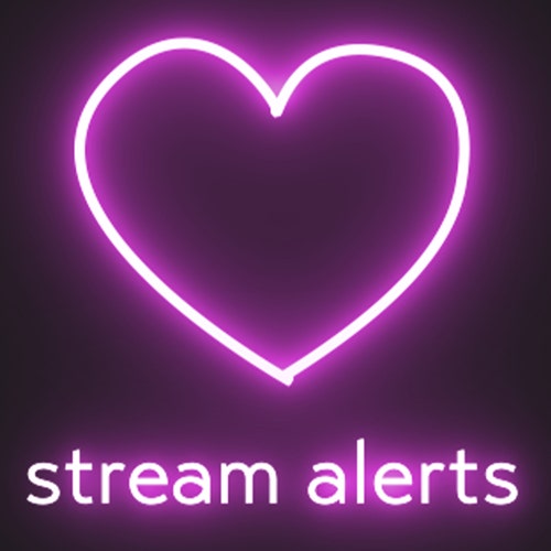 Neon Heart Animated Alerts for Twitch Streams Cute Kawaii - Etsy