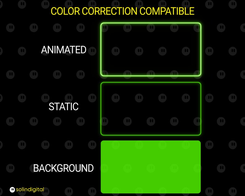 Neon Twitch Chat Box, 2 Layers, 5 Shapes, Animated and Static Retro ...