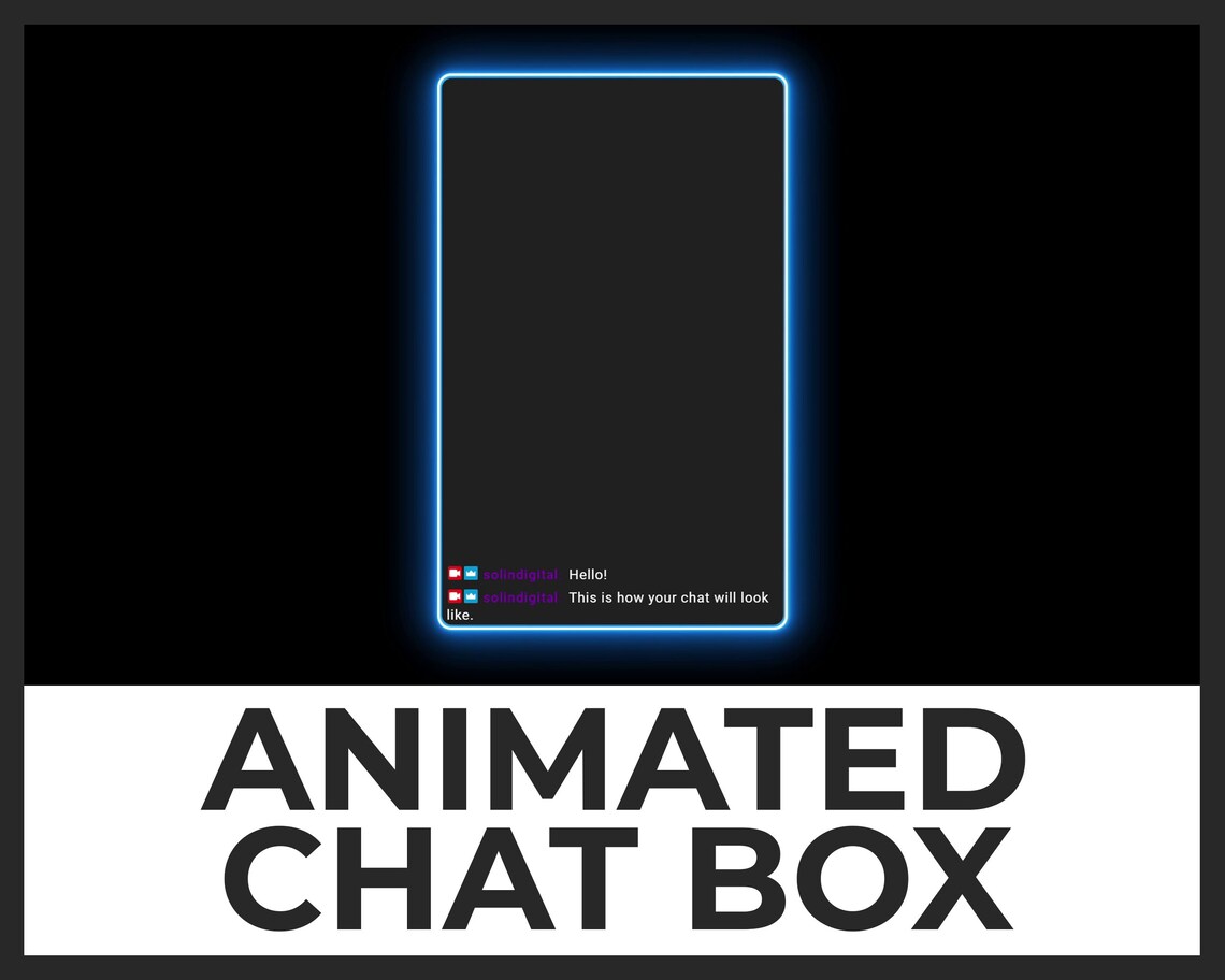 Animated Blue Saber Chat Box, Semi-transparent Light Chat Box Overlay ...