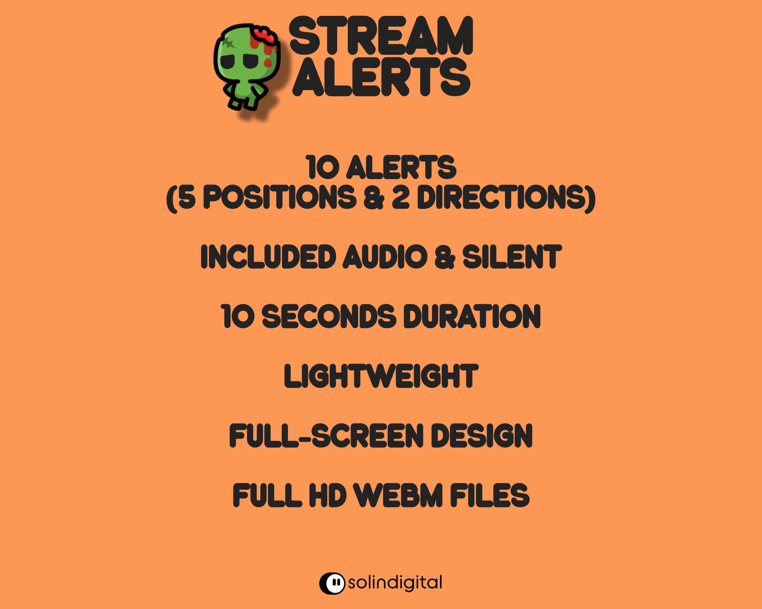 Tiny Zombie Stream Alerts for Twitch, Animated Cute Chibi Spooky ...