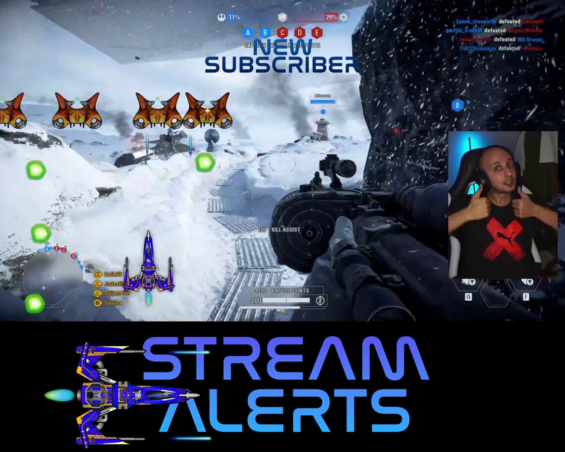Space Shooter Animated Alerts for Twitch Streams, Sci-fi Retro Alert ...