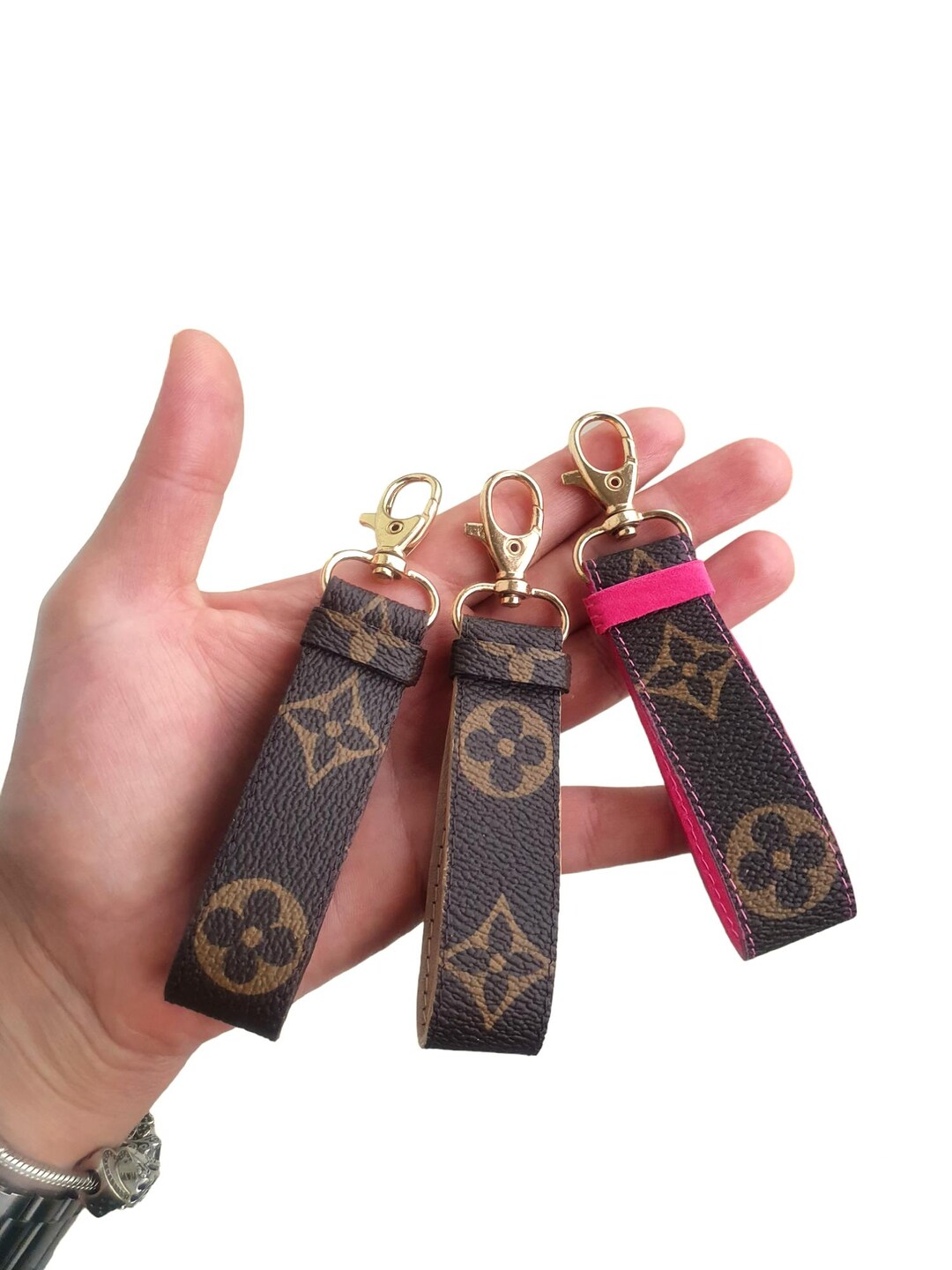 Leather Keychain, Luxury Keychain, Luxury Key Ring, Bag Charm, Unique ...