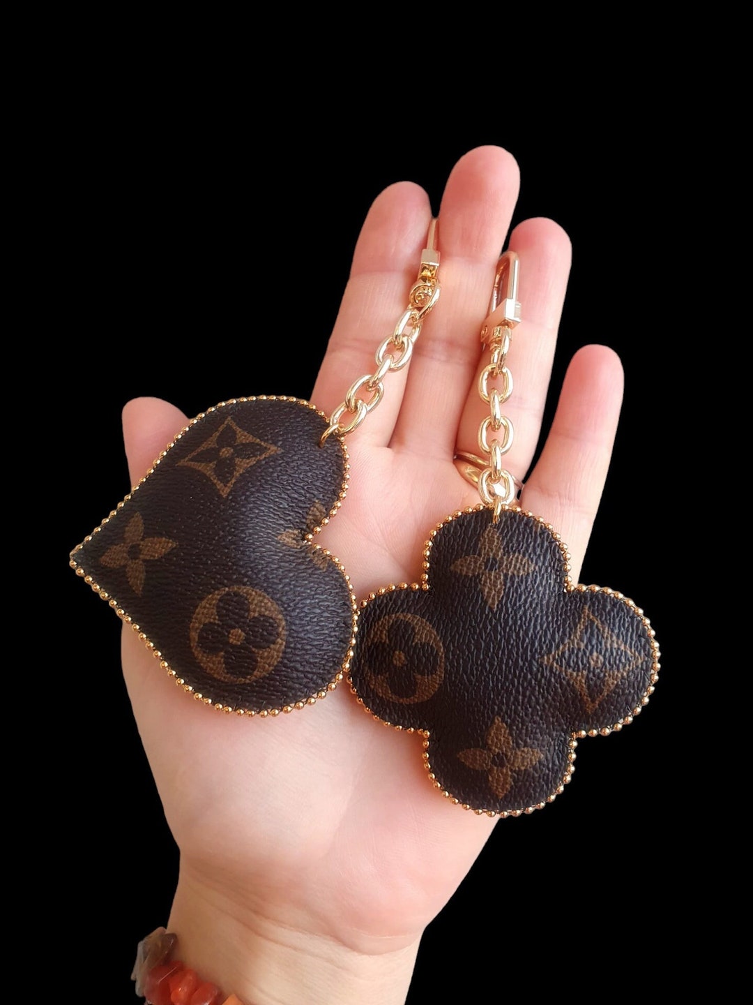 Leather Key Ring, Luxury Key Ring, Luxury Key Ring, Bag Pendant, Unique ...